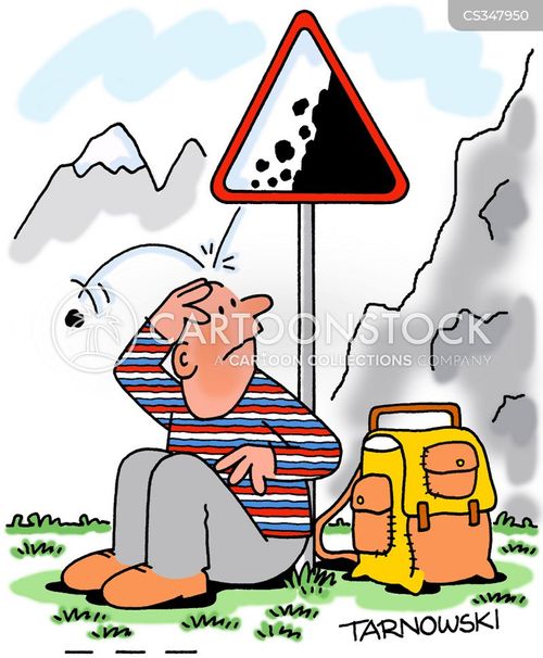 Falling Rocks Cartoons and Comics - funny pictures from CartoonStock