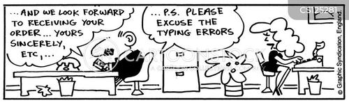Typing Errors Cartoons and Comics - funny pictures from CartoonStock