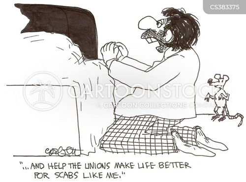 Scab Cartoons and Comics - funny pictures from CartoonStock