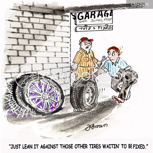 Tire Service Cartoons and Comics - funny pictures from CartoonStock