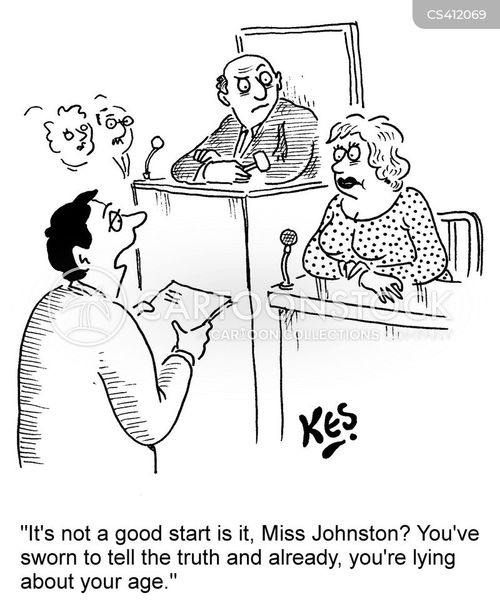 Perjury Laws Cartoons and Comics - funny pictures from CartoonStock