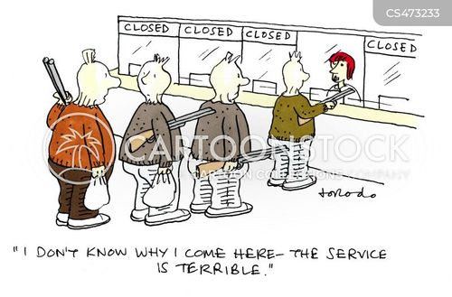 Bank Queue Cartoons