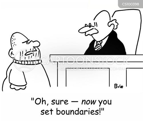 Set Boundaries Cartoons and Comics - funny pictures from CartoonStock