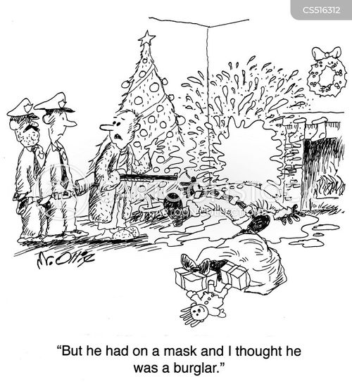 Burglar Masks Cartoons and Comics - funny pictures from CartoonStock