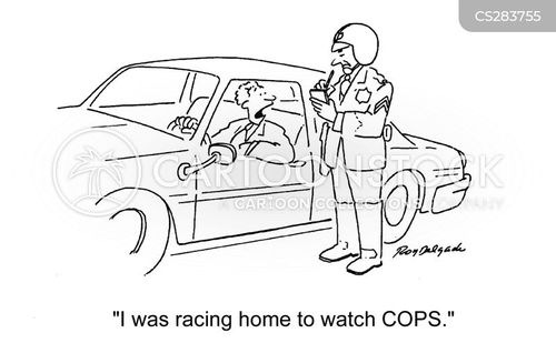 Pulls Over Cartoons and Comics - funny pictures from CartoonStock