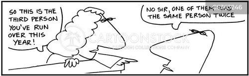 Running Over Cartoons and Comics - funny pictures from CartoonStock