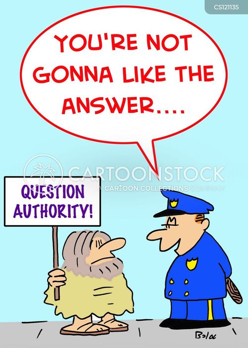 Question Authority Cartoons and Comics - funny pictures from CartoonStock