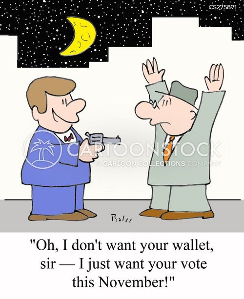 Voting With Wallet Cartoons and Comics - funny pictures from CartoonStock