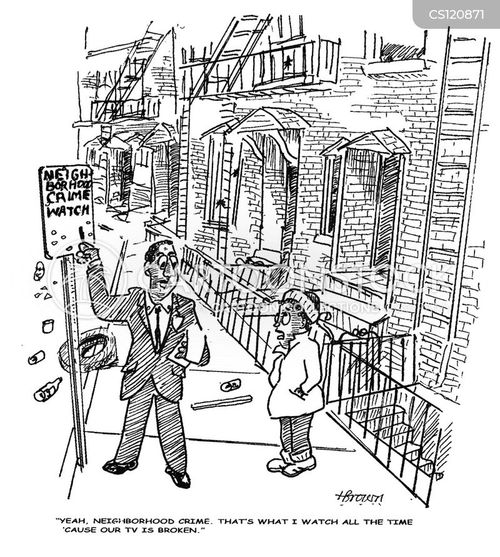 Nieghbourhoods Cartoons and Comics - funny pictures from CartoonStock