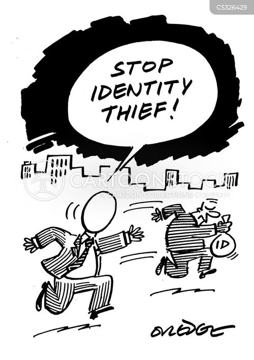 Stolen Identities Cartoons and Comics - funny pictures from CartoonStock