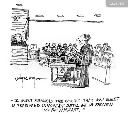 Pleading Insanity Cartoons and Comics - funny pictures from CartoonStock