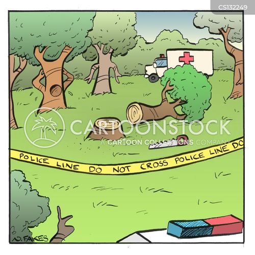 Crime Scene Cartoons and Comics - funny pictures from CartoonStock
