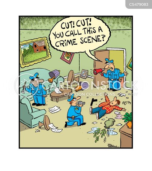 Crime Scene Cartoons and Comics - funny pictures from CartoonStock