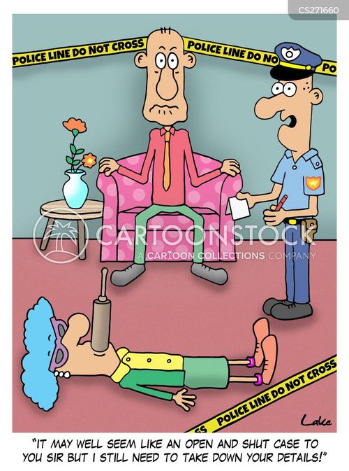 Crime Scene Cartoons and Comics - funny pictures from CartoonStock