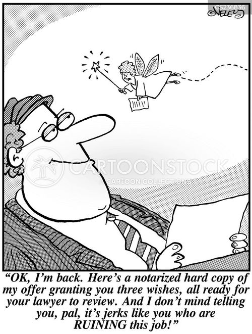 Cartoons und Karikaturen mit Notar