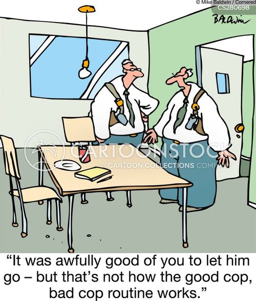 Good Cop Bad Cop Cartoons and Comics - funny pictures from CartoonStock