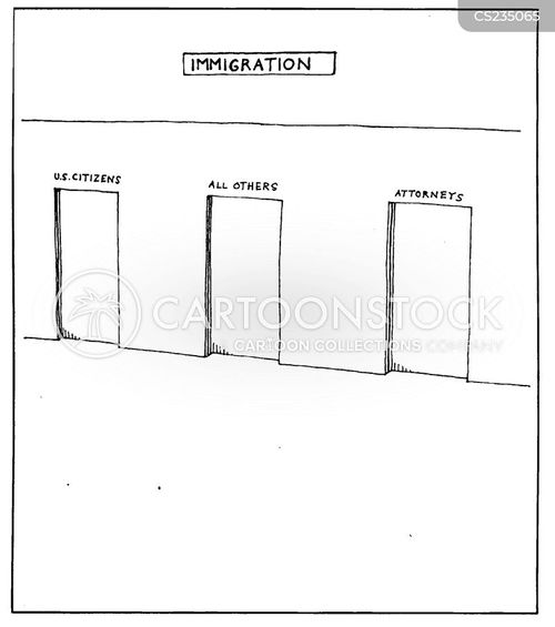 Us Immigration Cartoons and Comics - funny pictures from CartoonStock