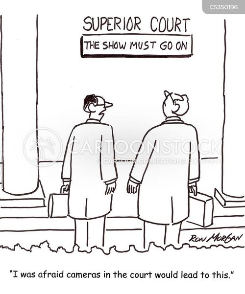 Courtroom Monitoring Cartoons and Comics - funny pictures from CartoonStock