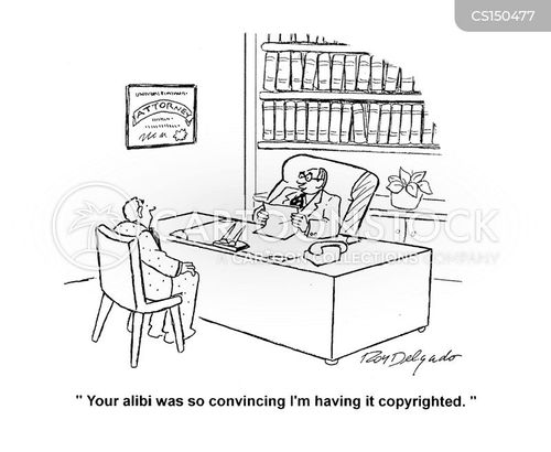 Alibi Witness Cartoons and Comics - funny pictures from CartoonStock