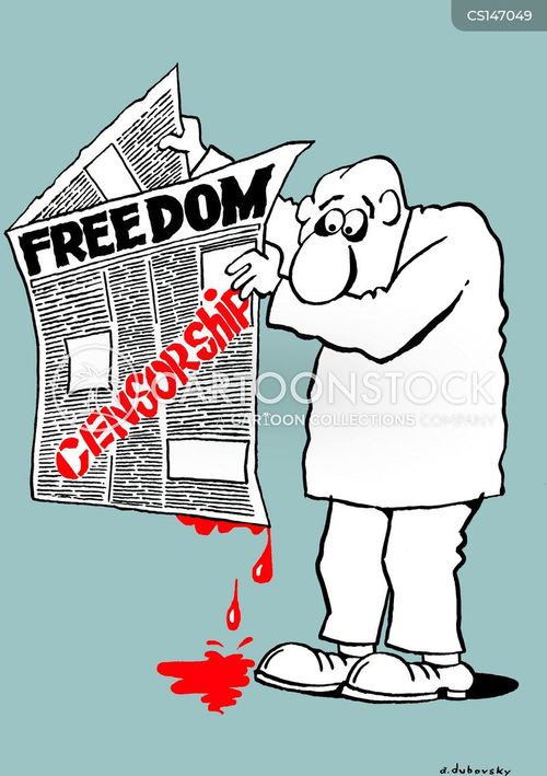 Silencing Cartoons and Comics - funny pictures from CartoonStock