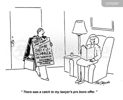 Pro Bono Work Cartoons and Comics - funny pictures from CartoonStock