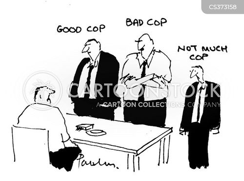 Bad Cop Facade Cartoons and Comics - funny pictures from CartoonStock