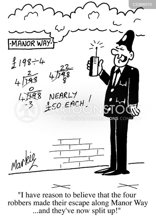 Stupid Robber Cartoons and Comics - funny pictures from CartoonStock