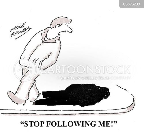 Shadowing Cartoons and Comics - funny pictures from CartoonStock