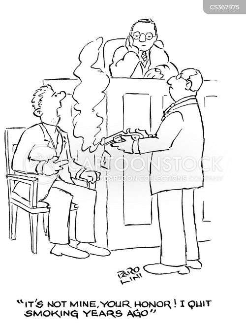 Smoking Gun Cartoons and Comics - funny pictures from CartoonStock