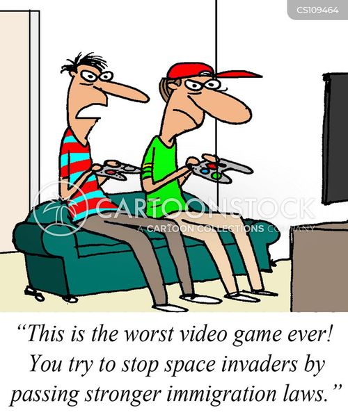 Illegal Landings Cartoons and Comics - funny pictures from CartoonStock
