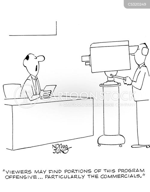 Television Warning Cartoons and Comics - funny pictures from CartoonStock