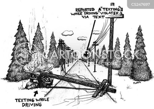 Texting While Driving Cartoons and Comics - funny pictures from ...