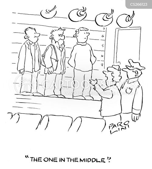Line-up Procedure Cartoons and Comics - funny pictures from CartoonStock