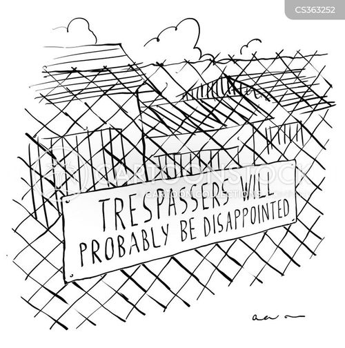 Trespassers Cartoons and Comics - funny pictures from CartoonStock
