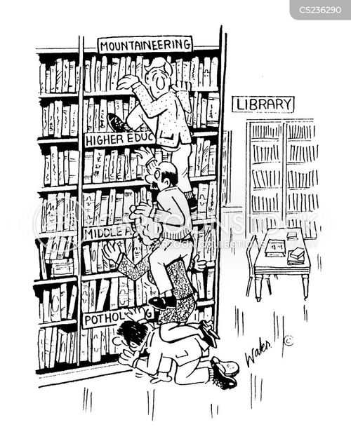 Climb The Shelves Cartoons and Comics - funny pictures from CartoonStock