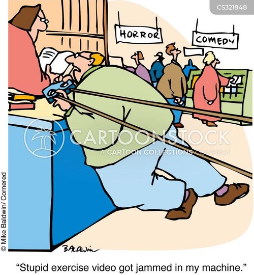 Work Out Video Cartoons and Comics - funny pictures from CartoonStock