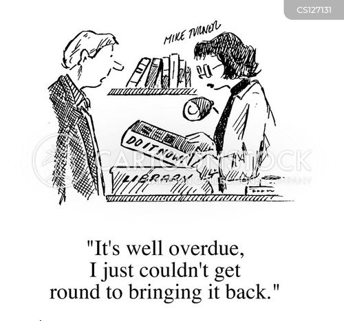 Overdue Books Cartoons and Comics - funny pictures from CartoonStock