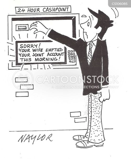 Joint Bank Account Cartoons and Comics - funny pictures from CartoonStock