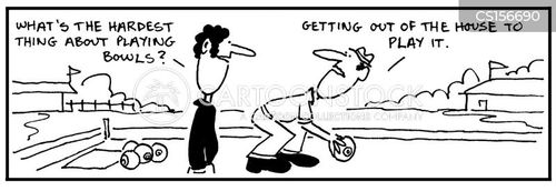 Bowling Lawn Cartoons and Comics - funny pictures from CartoonStock