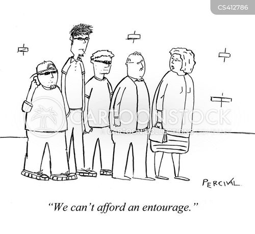Celebrity Entourage Cartoons and Comics - funny pictures from CartoonStock