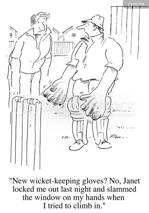 Wicket-keeping Cartoons and Comics - funny pictures from CartoonStock