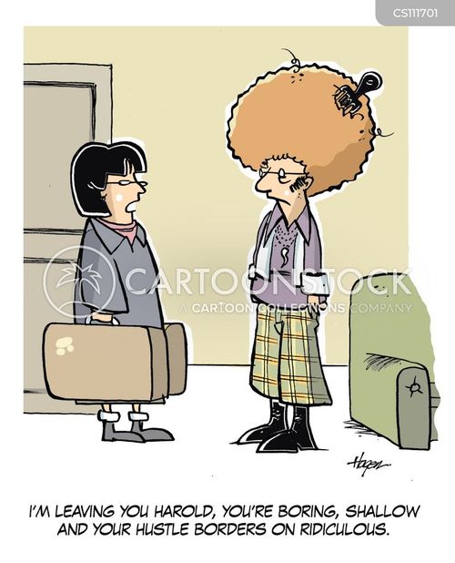 Leaving Husband Cartoons and Comics - funny pictures from CartoonStock