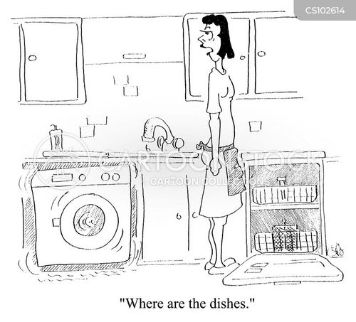 Doing The Dishes Cartoons and Comics - funny pictures from CartoonStock