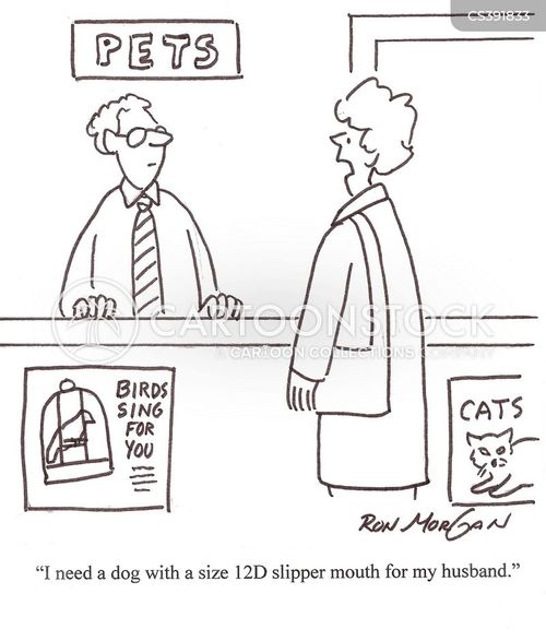 Fetching Slippers Cartoons and Comics - funny pictures from CartoonStock