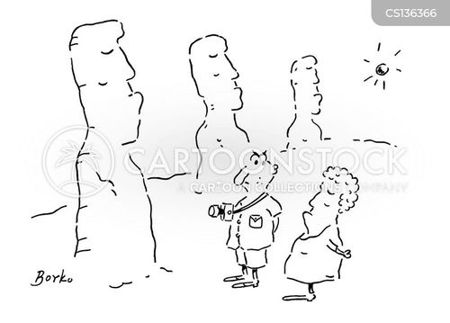 Moai Statues Cartoons and Comics - funny pictures from CartoonStock