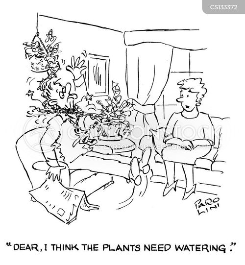 Watering The Plants Cartoons and Comics - funny pictures from CartoonStock