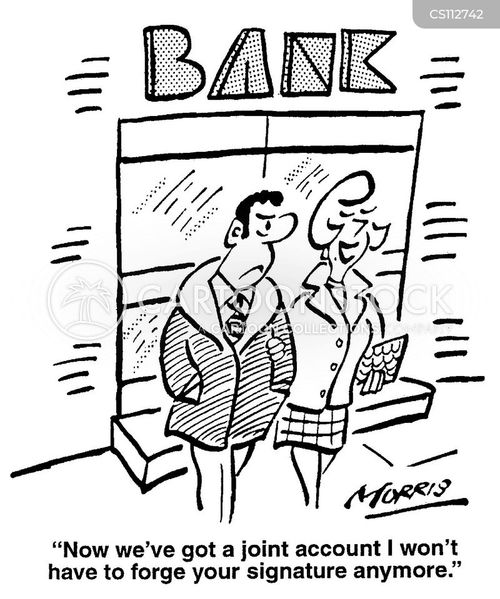 Signature Forgery Cartoons and Comics - funny pictures from CartoonStock