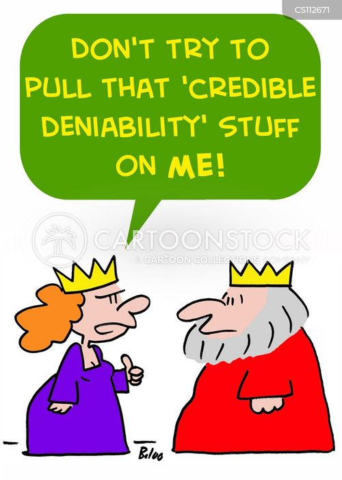 Credible Deniability Cartoons and Comics - funny pictures from CartoonStock