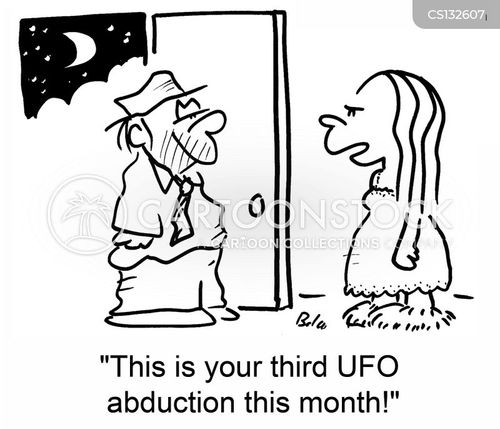 Nighttime Abduction Cartoons and Comics - funny pictures from CartoonStock