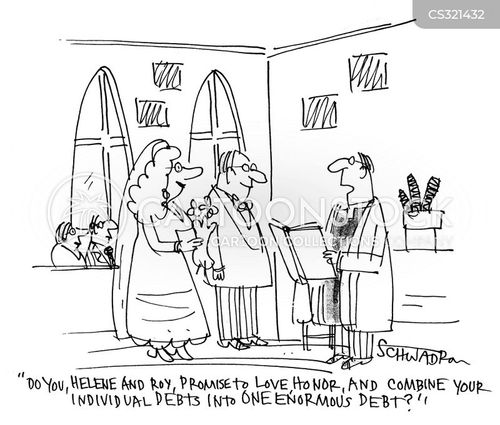 Wedding Debt Cartoons and Comics - funny pictures from CartoonStock